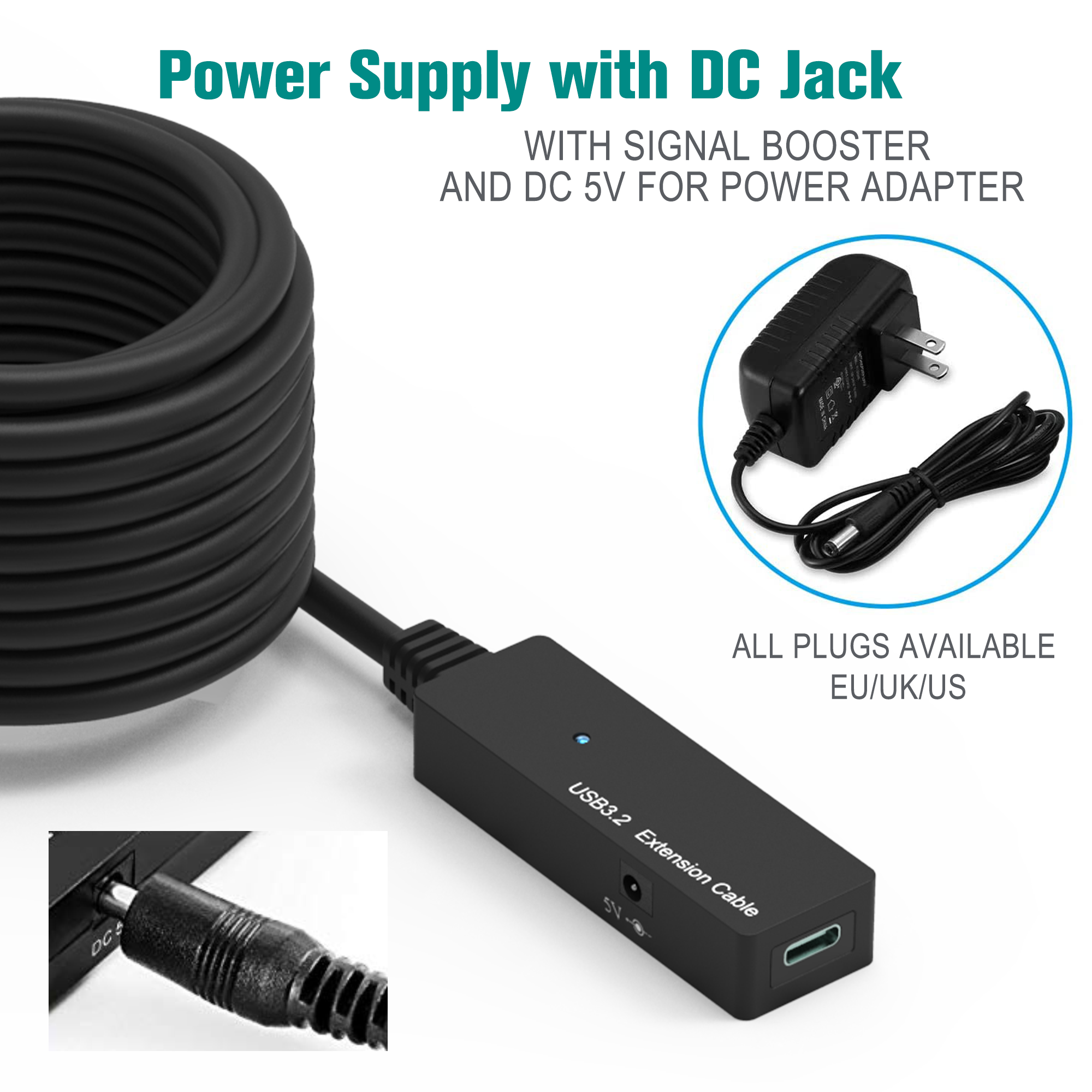 USB 3.2 Active Cable CM to CF (5Gbps) – BTL Group International Ltd.