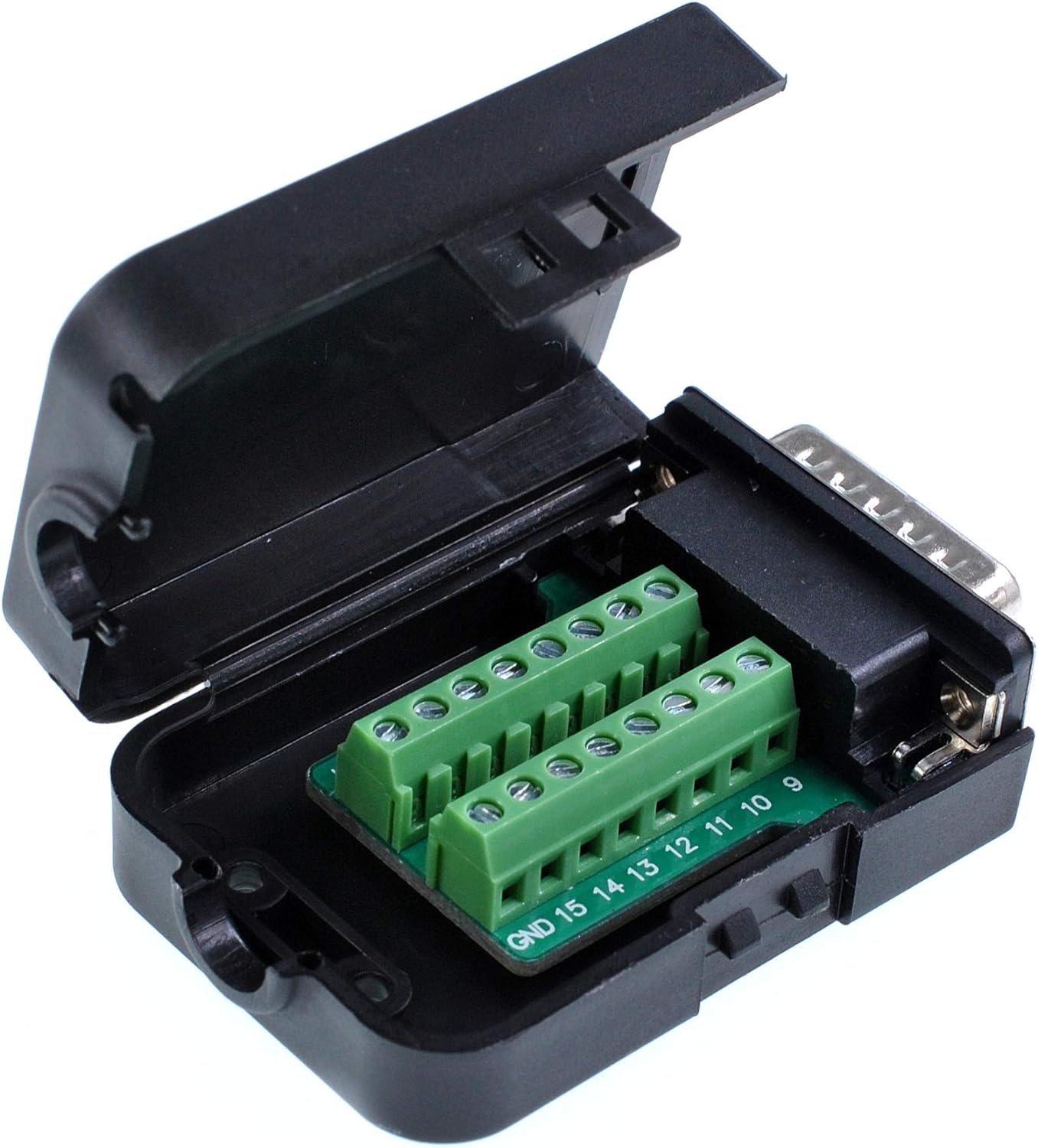 DB15/Male Breakout Connector to Wiring Terminal Thumbscrew – BTL Group ...