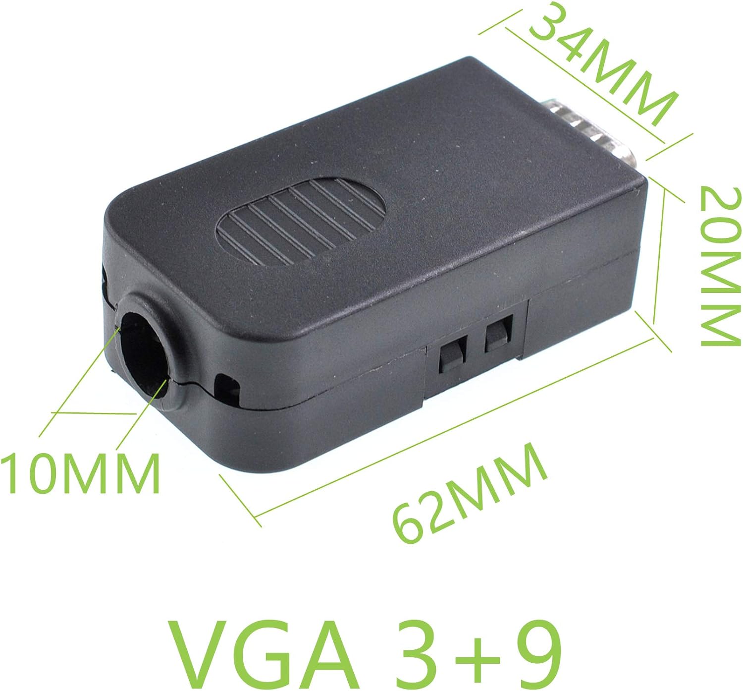 DB15 D-SUB VGA/Female Breakout Connector to Wiring Terminal Thumbscrew ...